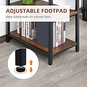 HOMCOM 47" Modern/Industrial Computer Writing Desk with 2 Storage Shelves for Home Office, Study, or Game Room