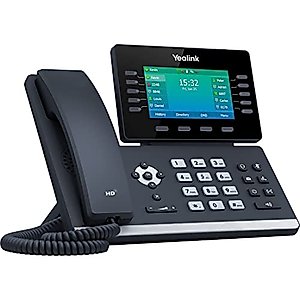 Yealink SIP-T54W IP Phone - Corded/Cordless - Corded/Cordless - Wi-Fi, Bluetooth - Wall Mountable, Desktop - Classic Gray