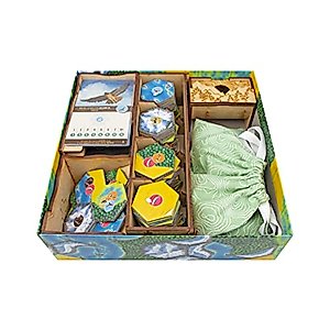 TowerRex Board Game Organizer for Cascadia board game box, Cascadia board game organizer, Cascadia board game components storage insert accessory