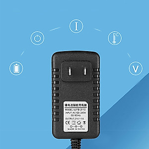 Battery Charger Adapter, 21V/1A Copper ABS Lithium Battery Charger Adapter, for Home(US Standard 100-240V)