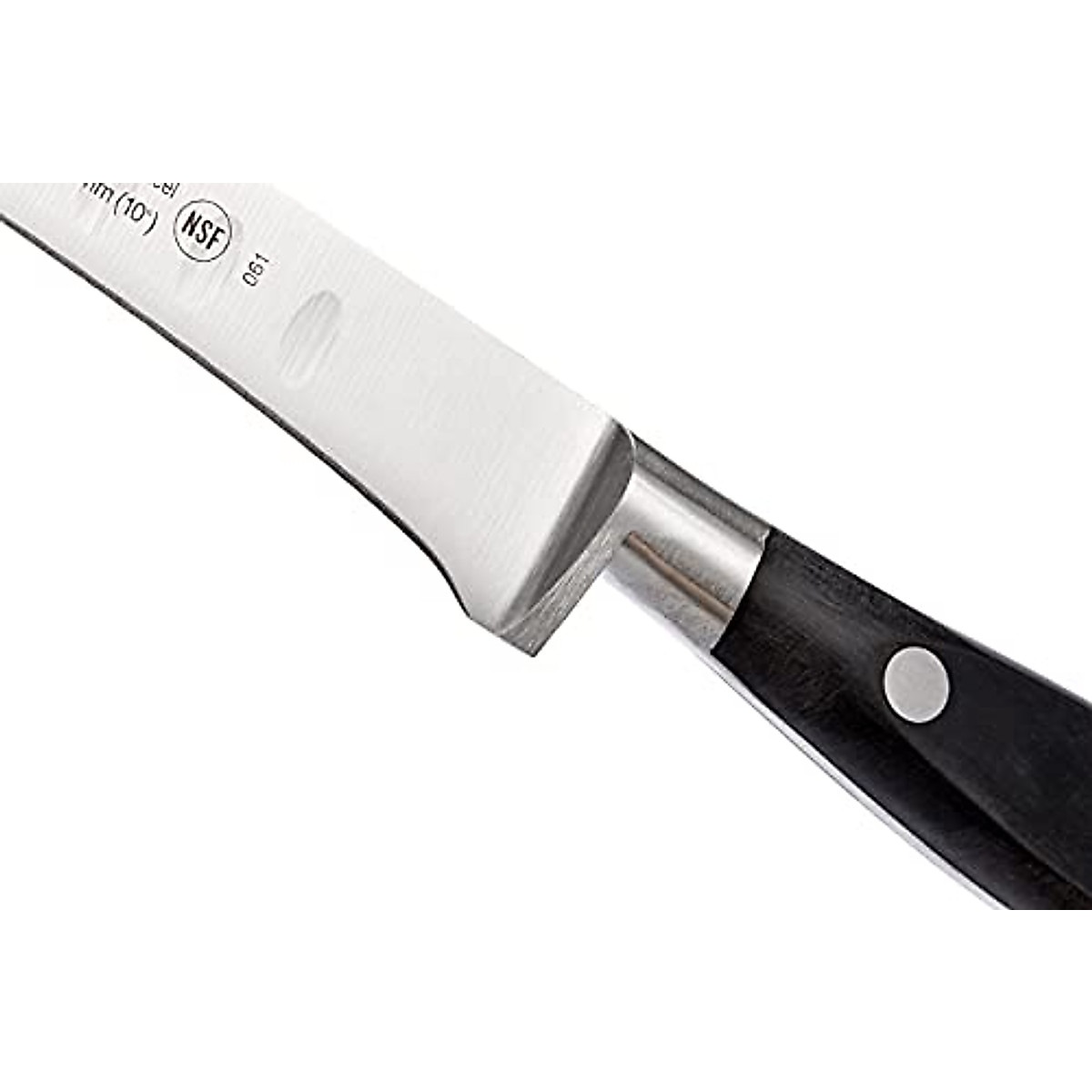 ARCOS Carving Knife 10 Inch Stainless Steel. Ham Slicer Knife for Cutting Ham and Meat. Ergonomic Polyoxymethylene Handle and 250mm Blade. Series Riviera. Color Black