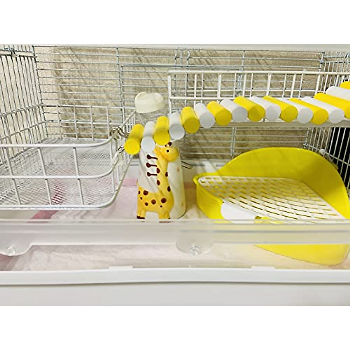 WOLEDOE Rat Cage Platform, All-Metal Basket Chew-Proof Design, Chinchilla Toys and Cage Accessories Ledge Ramp fit Ferret, Guinea Pig, Sugar Glider
