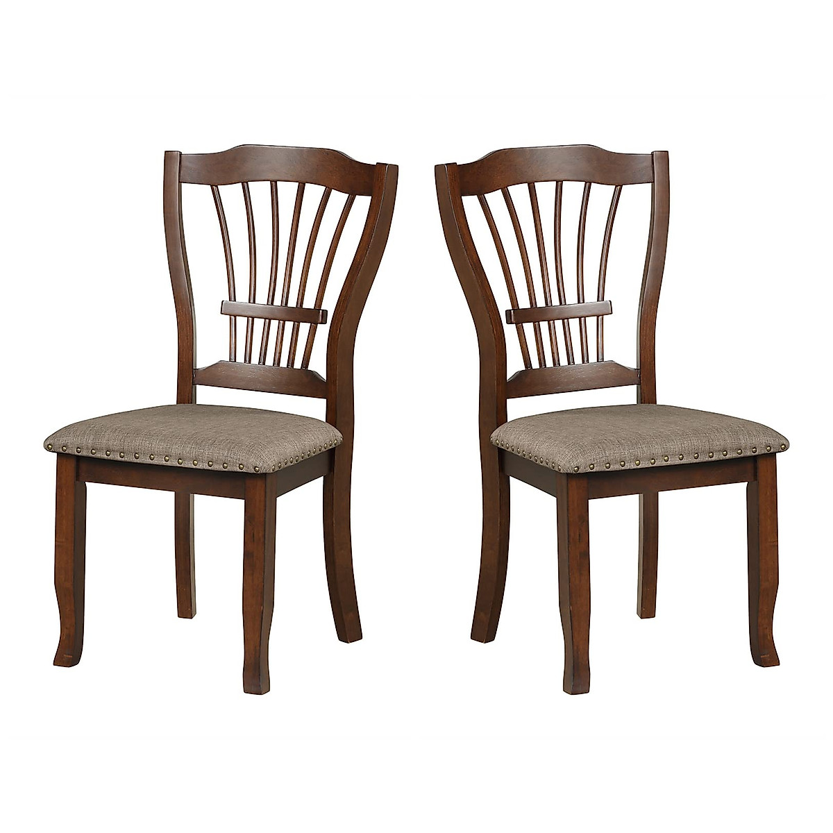 Liveasy Furniture Dining Room Set with Oval Extendable Dining Table and Chairs in Espresso (Dining for 6)