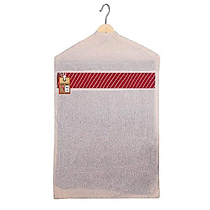 atorakushon 100% Cotton Hanging Saree Covers Clothes Storage Bag 26 x 18 Inches Bigs size Cloth Wardrobe Organizer for Storage Garment Set of 9 Off white
