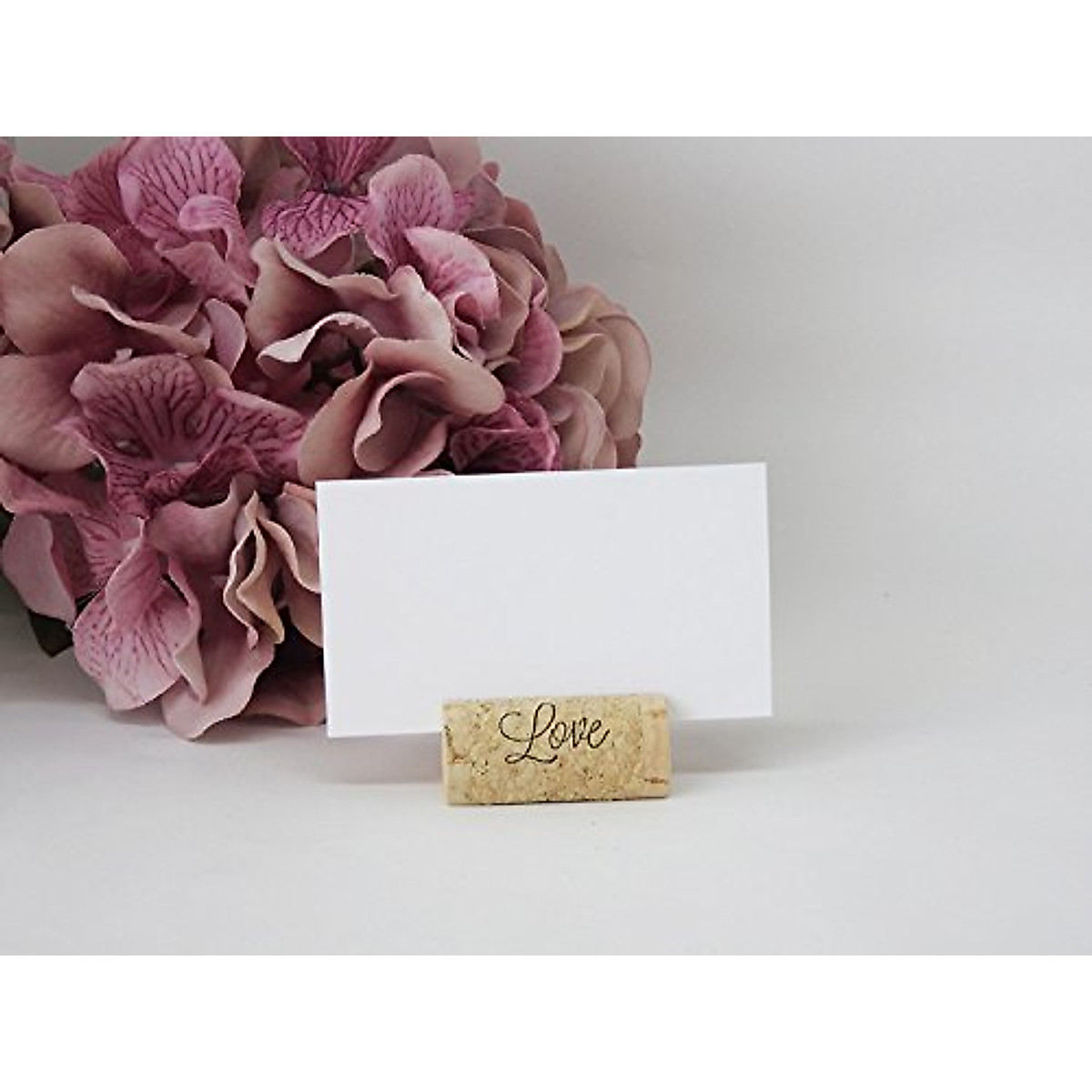 EMazing Goods Wine Cork Place Card Holders Custom Cork Card Holders Love Set of 25 Includes Place Cards Escort Card Rustic Wine Cork Table Décor Wine Theme Vineyard Wedding Cork Placecard