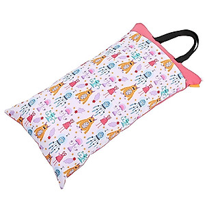 Yosooo Large Hanging Wet/Dry Pail Bag for Cloth Diaper,Inserts,Nappy, Laundry With Two Zippered Waterproof,Reusable(EF207)