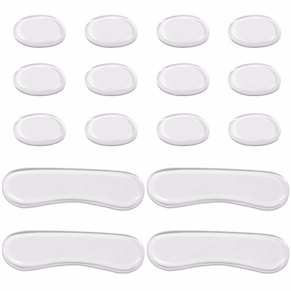 maxin Drum Dampener Gel,12 Pcs Round and 4 Pcs Long Clear Drum Dampener,Soft Silicone Drum Damper Gel Pads Drum Silencers for Drums Tone Control