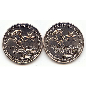 2022 P,D American Women, Washington Wilma Mankiller 2 Coin Set, P and D Quarter Uncirculated