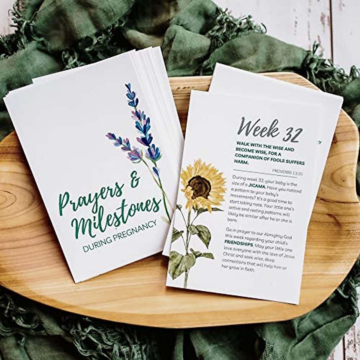 Pregnancy Prayer Cards, Weekly Prayer & Milestone Cards for Expecting Mother, Pregnancy Congratulations Gift for First Time Mom, Pregnancy Must Haves First Trimester Pregnancy Essentials for Mom to Be