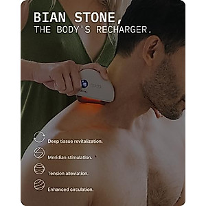 Cosmo LunaStone Gua Sha - Electric Face Massager & Body Scraper Tool - Premium Device for Facial Lifting, Skin Tightening, Jawline Sculpting, Puffiness & Myofascial Release, Acupressure (Sandstone)…