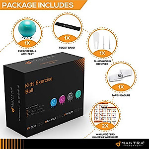 Flexible Seating for Classroom Elementary & Middle School, Kids Yoga Ball Chair Wiggle Seat for Sensory Kids - Improve Focus & Balance with Alternative Seating Desk Ball Chairs for Students Sitting