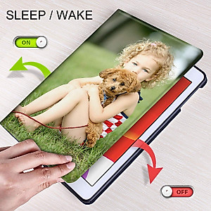 KEAECIZ Personalized Custom Photo Case for iPad 10th Generation Case 2022, Microfiber Lining Soft TPU Back Case for iPad 10.9 inch with Auto Sleep/Wake Smart Leather Cover