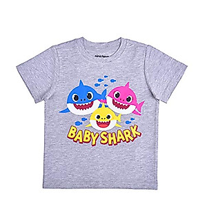 Nickelodeon Baby Shark Boys T-Shirt and Jogger Set for Toddler – Blue/Grey