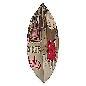 Reading Chibi Girl Just A Woman Who Loves Books Throw Pillow, 18x18, Multicolor