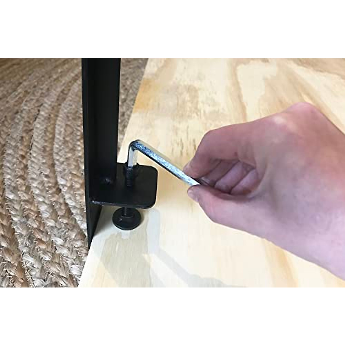 Shepherd Hardware 16" Adjustable Fit Table Clamp Legs, Black