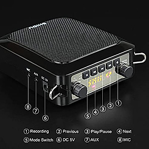 Wireless Voice Amplifier Bluetooth, Microphone Amplifier Wireless 25 Watt Sound System Portable with Mic, 2000mAh Rechargeable Lithium Battery for Teachers/Tour Guide S28