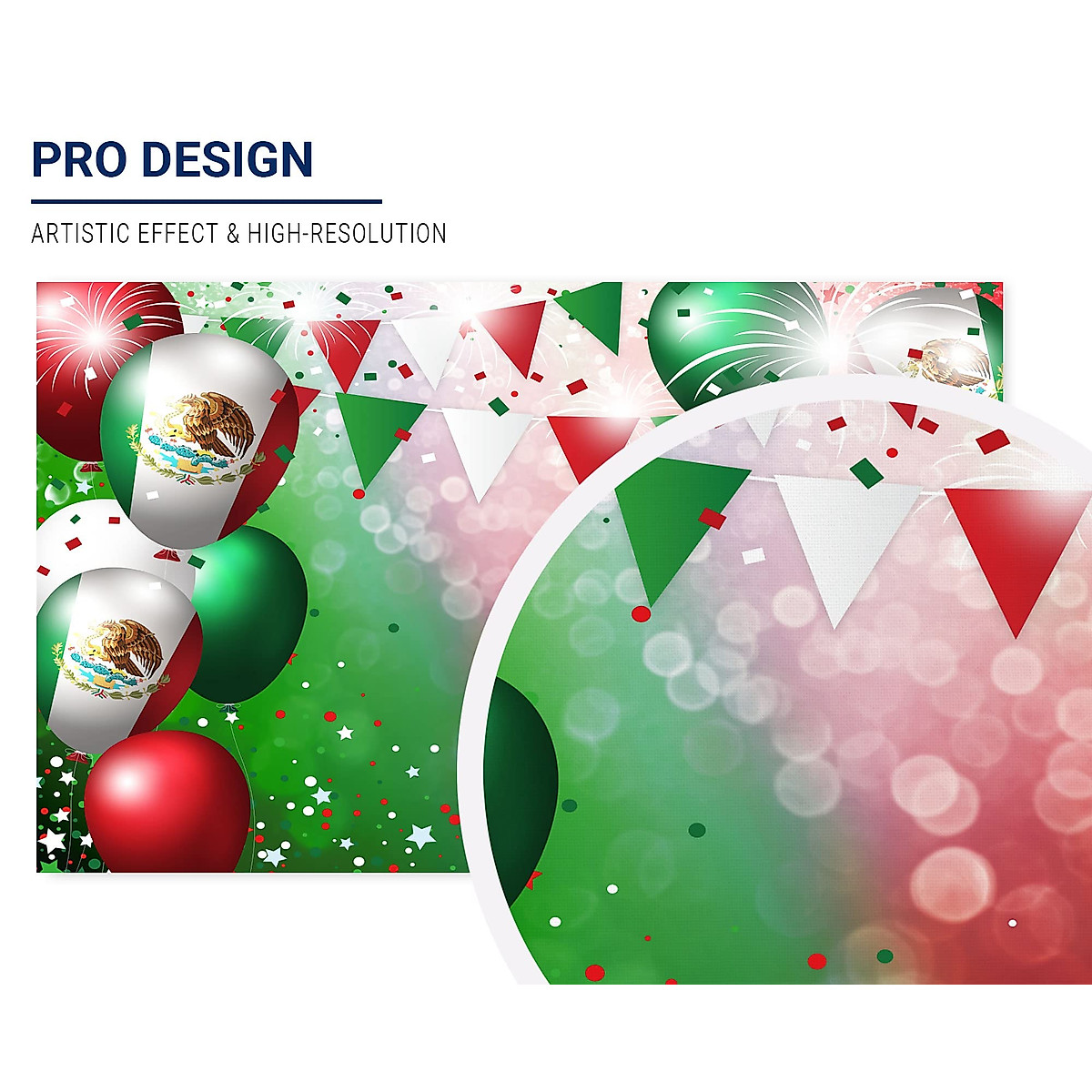 Allenjoy Mexican Independence Day Backdrop for Photography Pictures Viva Mexico Birthday Baby Shower Party Supplies Decorations Banner Photo Booth Props Photography Background