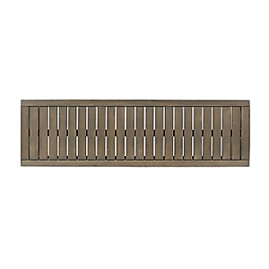 Christopher Knight Home Drew Outdoor Industrial Acacia Wood and Iron Bench, Gray, Grey Finish/Black Metal