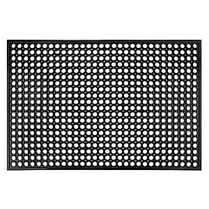 Yesland Rubber Door Mat 35 x 23 Inches, Durable Restaurant Kitchen Non-Slip Bar Drainage Utility Floor Mat, Ideal Entry Way Doormat for Home and Garden & Indoor Outdoor Wet Area