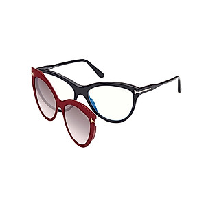 Tom Ford FT 5772-B BLUE BLOCK Black/Blue Filter Burgundy Shaded 55/16/140 women Eyewear Frame