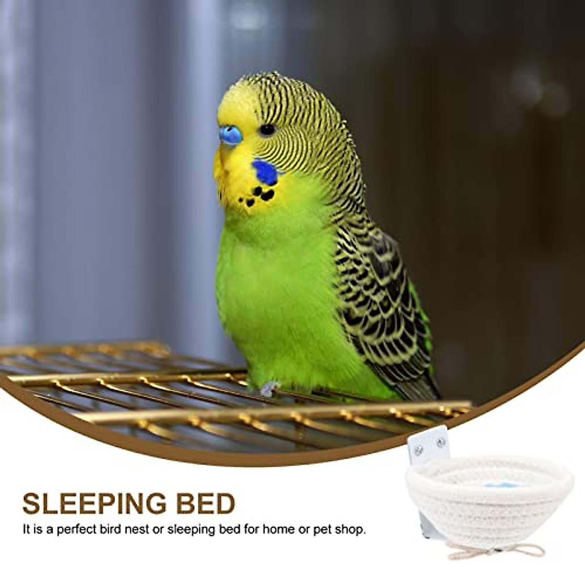 balacoo Handmade Woven Bird Nest Breeding Nest Hatch House Cage for Dove Pigeon Parrot Rabbits Hamster Gerbil Guinea Pig Chinchillas M