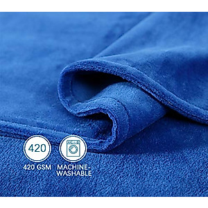 Roomate Weighted Blanket & Removable Cover - Resist Water Spills, 2 Models for Kids and Adults - Cool Breathable Inner & Ultra-Soft Minky Fleece Cover , Blue, 36''48''- 7LB