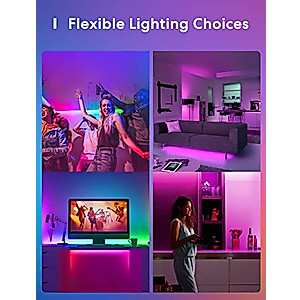 Smart LED Strip Lights, 16.4ft WiFi LED Strip Work with Apple HomeKit, Alexa, Google Home and SmartThings, Color Changing Lights Strip for Bedroom, Living Room, Kitchen