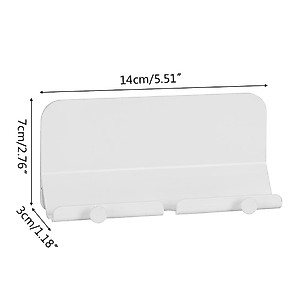 lanema Wall Mount Phone Holder Stand with Charging Hole Self-Adhesive for Key Rack Shel Wall Mount Phone Holder Stand