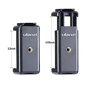 ULANZI ST-07 Phone Tripod Mount with Cold Shoe Mount for Microphone LED Video Light 1/4'' Tripod Screw for iPhone 11/Pro/Pro Max XS Max XR X 8 7 Plus Samsung Galaxy OnePlus Google Pixel Vlog Vlogging