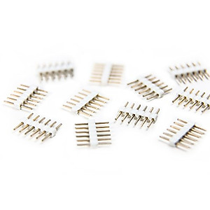 Litcessory 6-Pin to 6-Pin Connector for Philips Hue Lightstrip Plus (15 Pack, White - STANDARD 6-PIN V3)