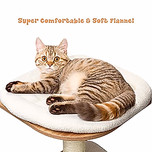 Tangkula Modern Wood Cat Tree, 69-Inch Cat Tower with Multi-Layer Platform, Tall Cat Tree with Sisal Rope Scratching Posts, Cat Condo Furniture w/Washable Plush Cushions for Large Cats Kittens