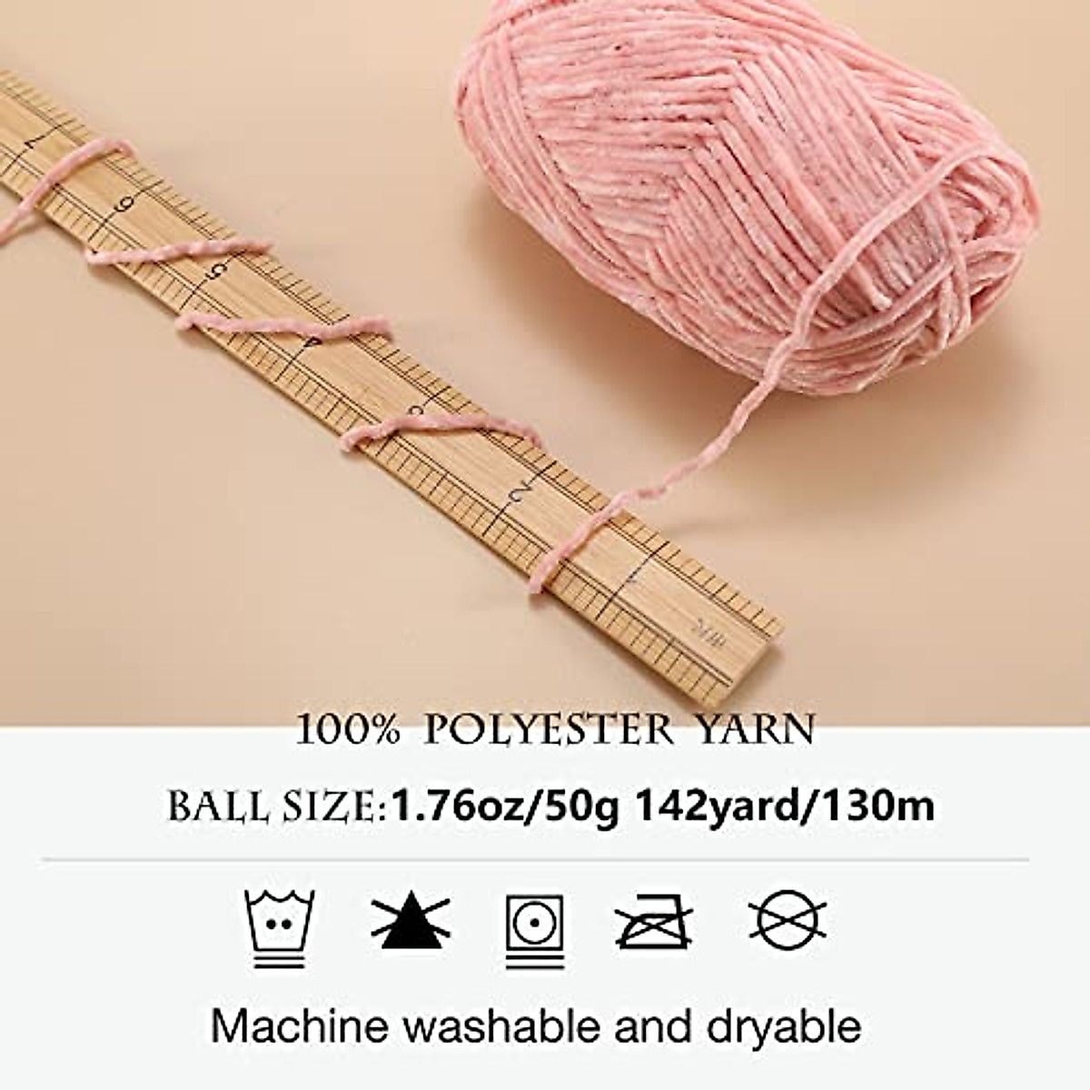 2PCS Soft Chenille Yarn Blanket Yarn,Velvet Yarn for Knitting,Fancy Yarn for Crochet,Crochet Yarn for Sweater/Hat/Blankets/DIY Craft(Orange)