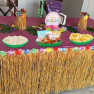 Palm Leaf Serving Trays | 12 Pcs Green Plastic Hawaiian Snack Trays | Luau Party Decorations Serveware | Tropical Party Serving Platter | BBQ, Summer, Beach, Island, Jungle Serving Tray | by Anapoliz