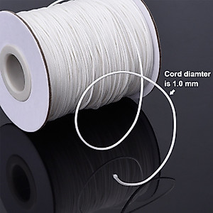 Outus 109 Yards/Roll White Braided Lift Shade Cord for Aluminum Blind Shade, Gardening Plant and Crafts (1.0 mm)