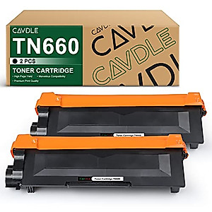 CAVDLE 2 Packs Compatible Toner Cartridge Replacement for Brother TN660 TN630 for use with Brother HL-L2300D HL-L2320D HL-L2340DW HL-L2360DW HL-L2380DW MFC-L2700DW MFC-L2720DW DCP-L2540DW