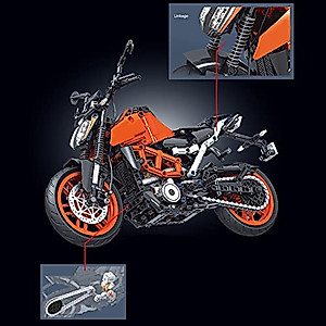 JANN Technic Motorcycle Building Kit, Road Motorcycle Collectible Model Construction Toys Compatible with Lego, Creative Gift for Kids and Adults (718 Pieces)