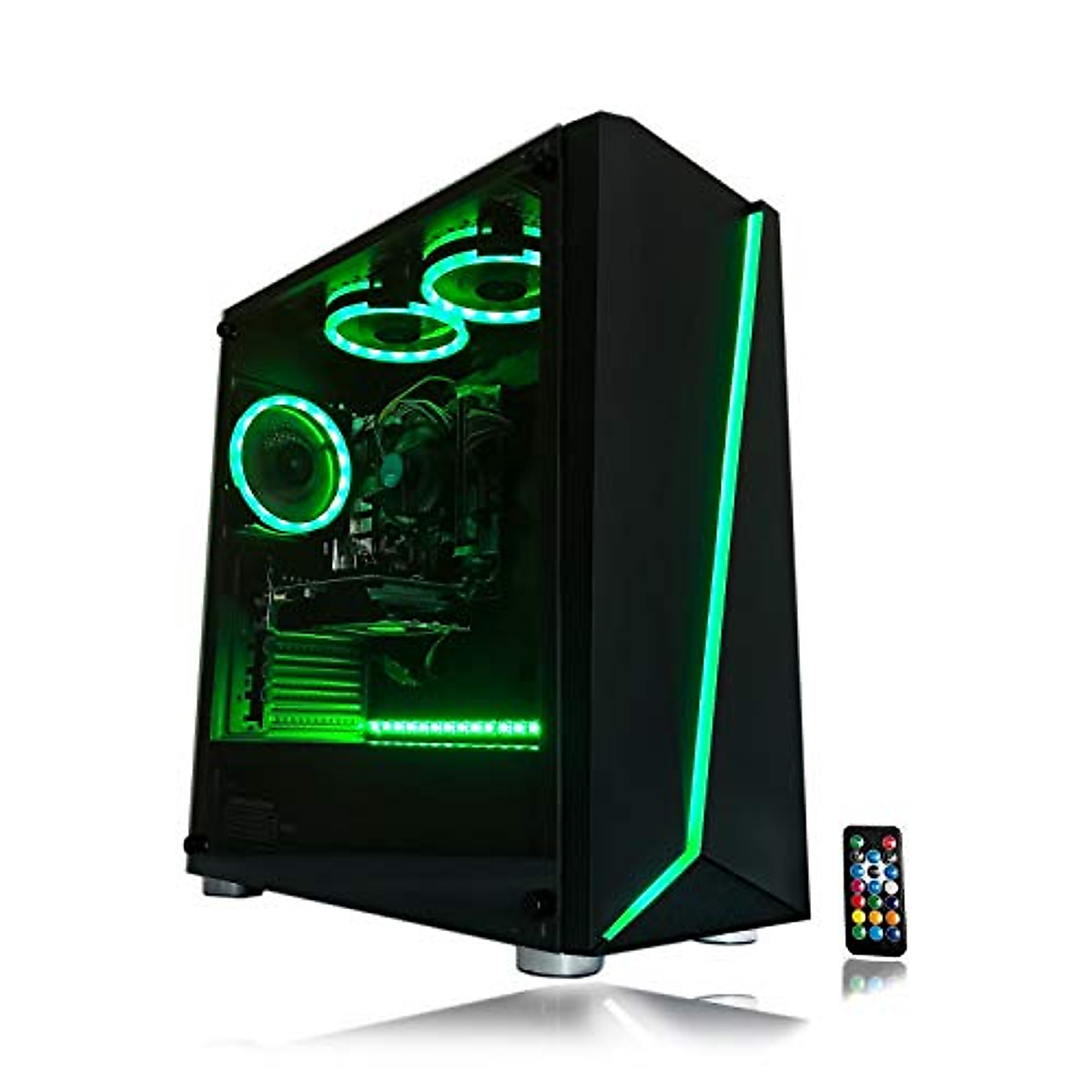 Alarco Gaming PC Desktop Computer Intel i5 3.10GHz,8GB Ram,1TB Hard Drive,Windows 10 pro,WiFi Ready,Video Card Nvidia GTX 650 1GB, 3 RGB Fans with Remote