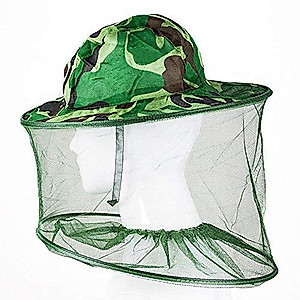 NYKKOLA 2Pack Camouflage Beekeeper Beekeeping Cap Hat with Head Net Mesh Face Protection Outdoor Fishing Equipment Beekeeping Supplies