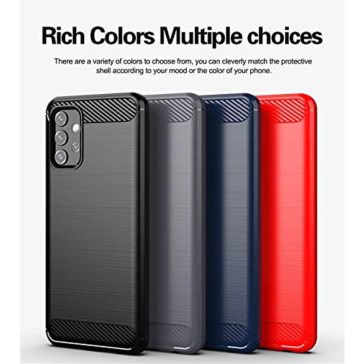 Samsung A32 5G case,Galaxy A32 5G case,with HD Screen Protector,M MAIKEZI Soft TPU Slim Fashion Non-Slip Protective Phone Case Cover for Samsung Galaxy A32 5G (Black Brushed TPU)