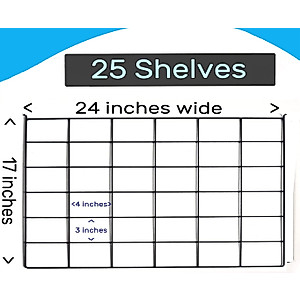 Joymaney Art Drying Rack - Mobile Metal Art Storage Rack with Extra Large 25 Removable Shelves, Art Organizer for Kids, Art Studio Organization and Storage, Artwork Storage, Craft Room