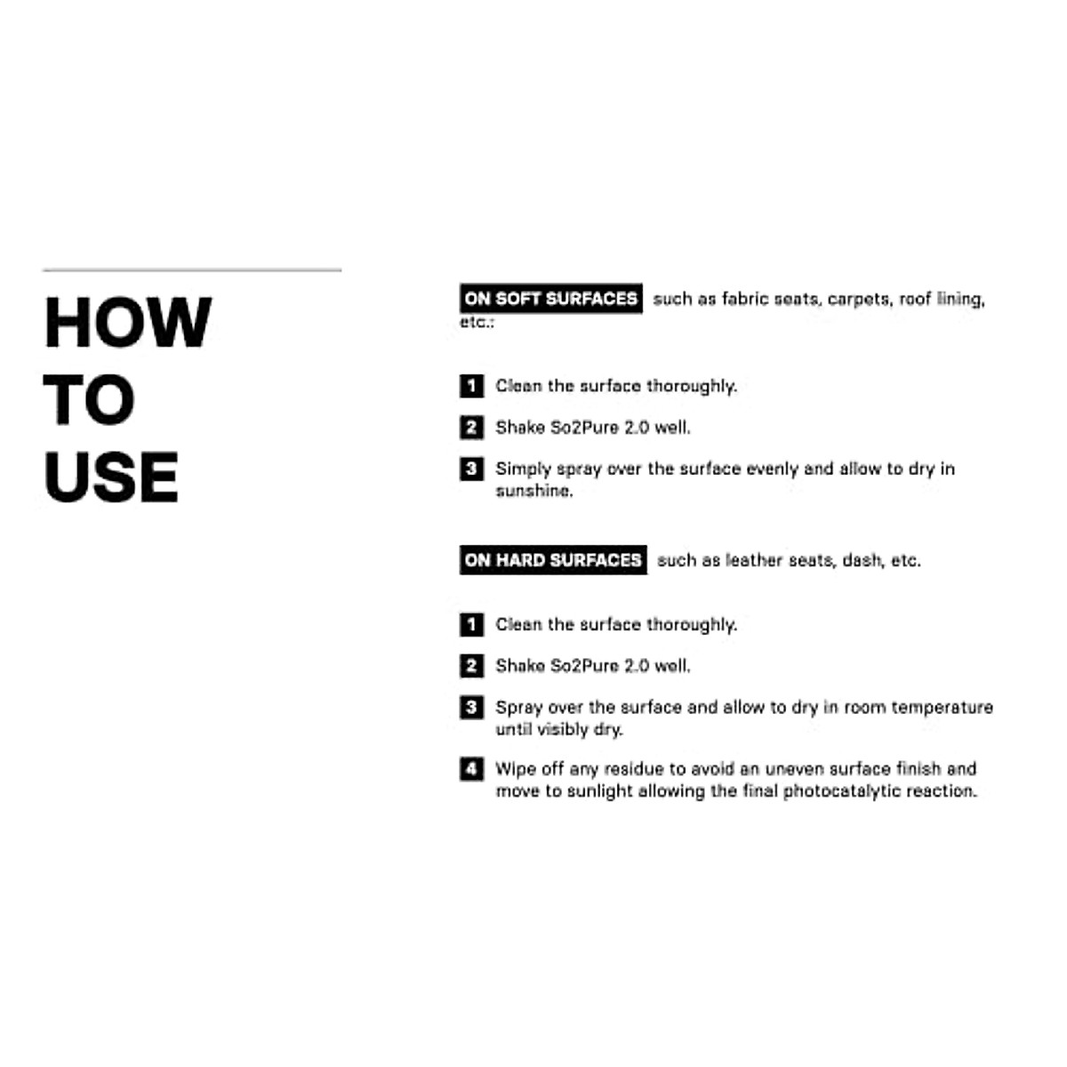 CARPRO SO2Pure 2.0 Odor Eliminator - Neutralize Odors, Cigarette Smoke, Exhaust, Chemical Smell or VOCs, Even Pet Smells from Car Fabric & Plastic, Use on Any Surface, Anywhere - 120mL (4oz)