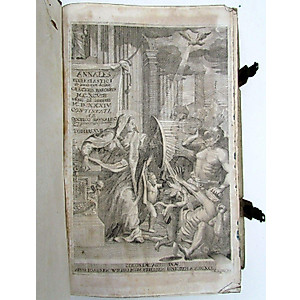 1693 BLIND-STAMPED PIGSKIN OVER WOODEN BOARDS FOLIO ANNALES ECCLESIASTICI