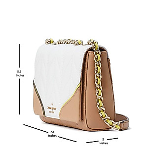 Kate Spade New York Briar Lane Quilted Mini Emelyn Women’s Shoulder Bag (White Dove Multi)