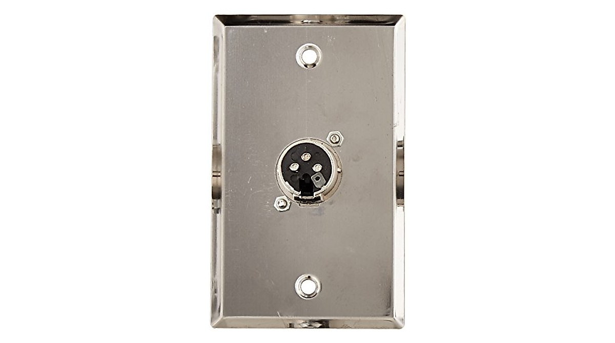 Seismic Audio Stainless Steel XLR Wall Plate | Durable Audio Connector