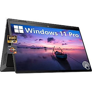 HP Envy x360 2-in-1 Convertible Business Laptop, 15.6” FHD Touchscreen, AMD Ryzen 5 5625U Up to 4.3GHz, Windows 11 Pro, 16GB RAM, 512GB SSD, WiFi 6, Backlit Keyboard, Nightfall Black, Durlyfish