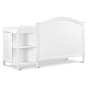 DaVinci Charlie 4-in-1 Convertible Crib and Changer Combo in White