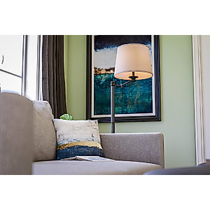 Kenroy Home 32215CBZ Riverside Swing Arm Floor Lamp with Copper Bronze Finish, Classic Style, 59" Height, 24" Width, 18.625" Depth