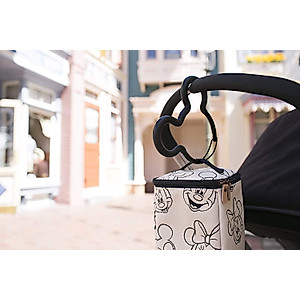 Petunia Pickle Bottom Mickey Mouse Stroller Hook | Black | for All Strollers or Shopping carts | for Carrying Diaper Bags, Book Bags, and Purses | Disney Fun