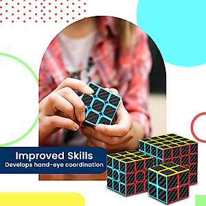 Classic Magic Cube Puzzle 4x4 - Premium Quality Brain Teaser Game for Kids and Adults - Enhance Spatial Awareness - Perfect for Education, Entertainment and Stress Relief…