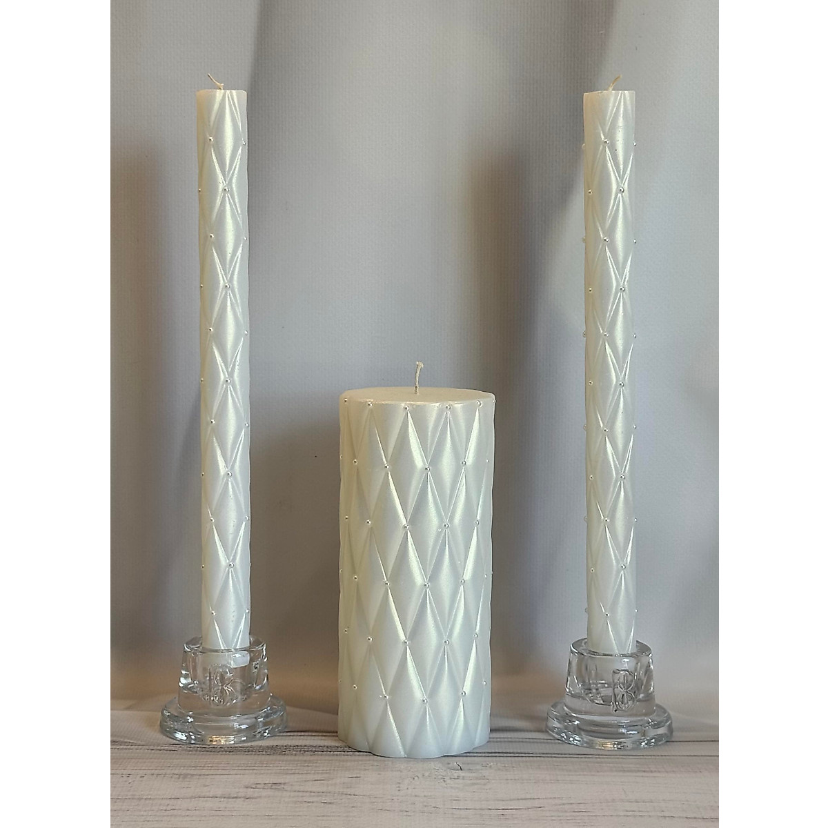 Magik Life Unity Candle Set for Wedding - Wedding Unity Set for Reception and Ceremony - Candle Sets - 6 Inch Pillar and 2 * 10 Inch Tapers